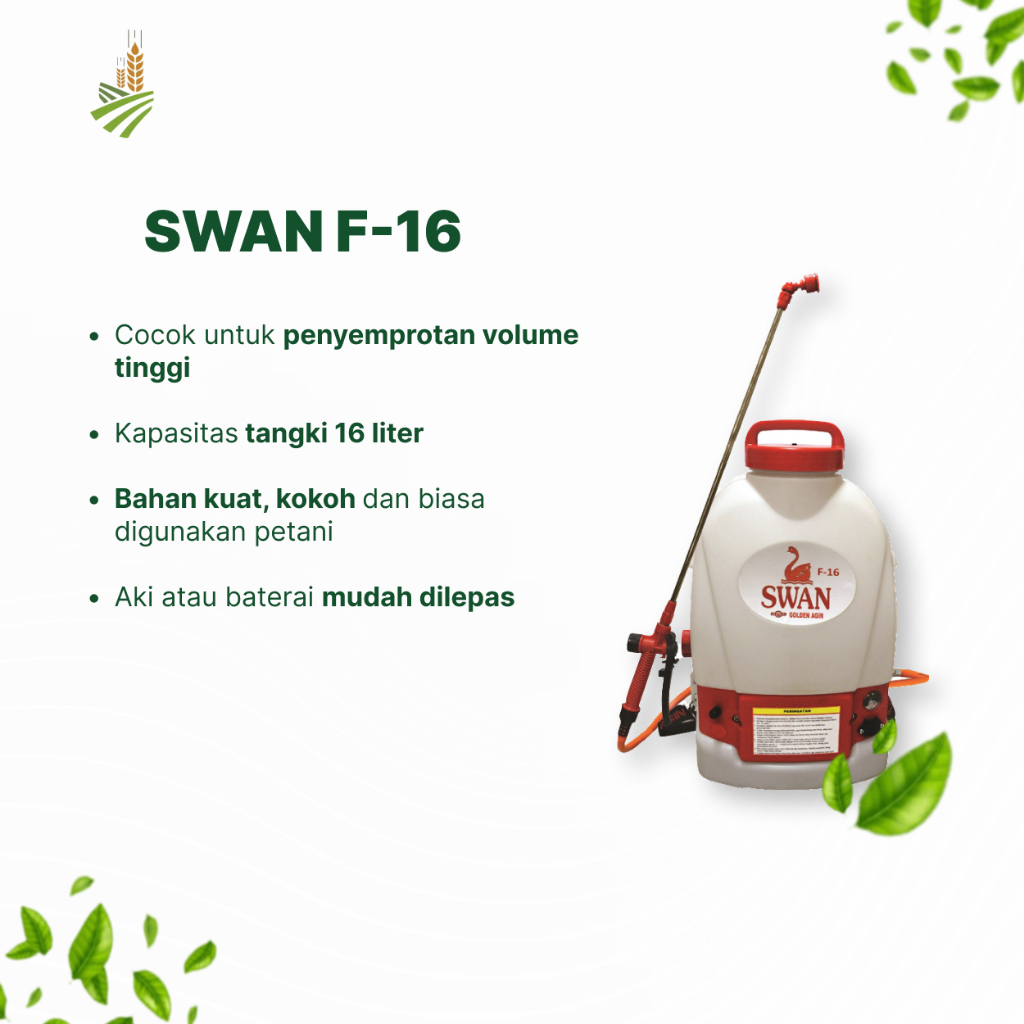 Jual Sprayer Elektrik SWAN F-16 | Ringan dan Anti Karat 16 Liter ...