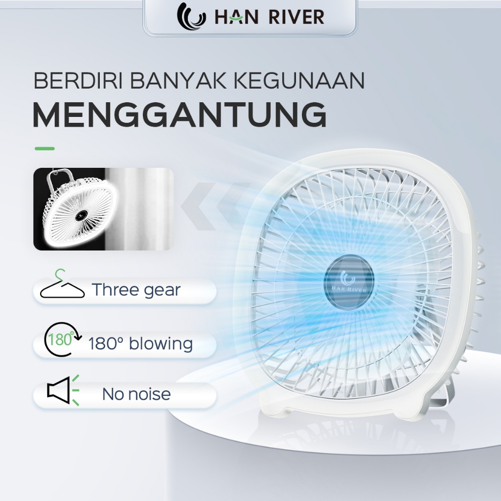 Jual HAN RIVER kipas portabel HRFS01WT kipas mini kipas kecil-Putih ...