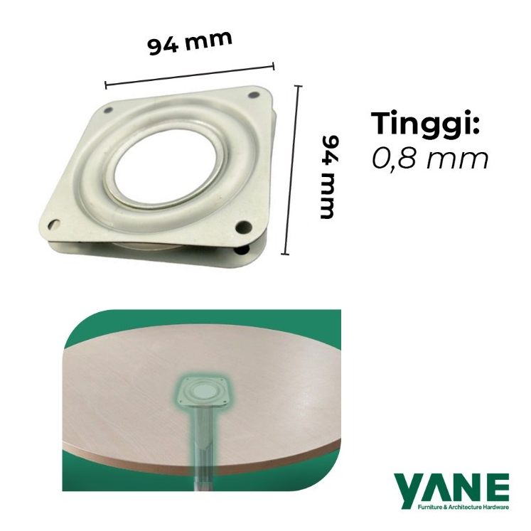 Jual Laher Meja Yane / Lazy Susan bearing / Breket Meja Putar / Ring ...