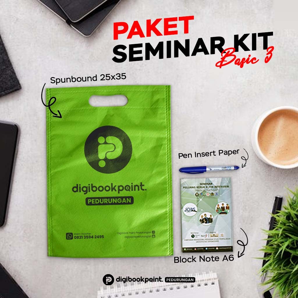 Jual Paket Seminar Kit Basic 3 - Isi Spundbond, Notebook A6 dan Pulpen | Shopee Indonesia