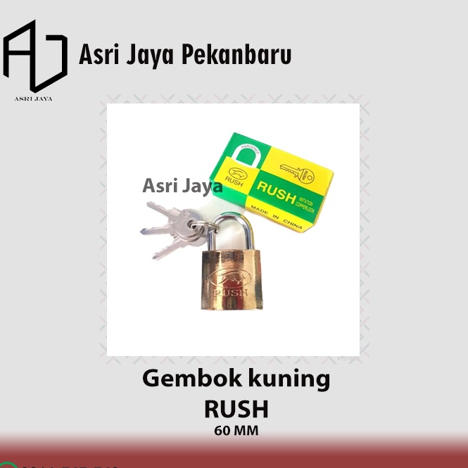 Jual Gembok kuning kilat 60 mm RUSH padlock gembok Tebal 60 mm | Shopee ...