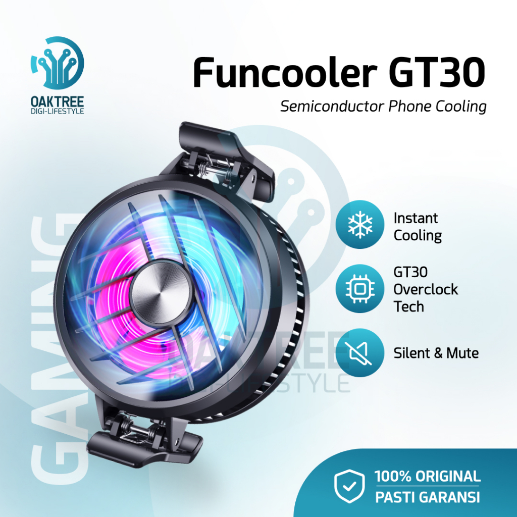 Jual Oaktree Funcooler GT30 Fan Cooler Radiator Pendingin HP Cooling Fan gaming | Shopee Indonesia