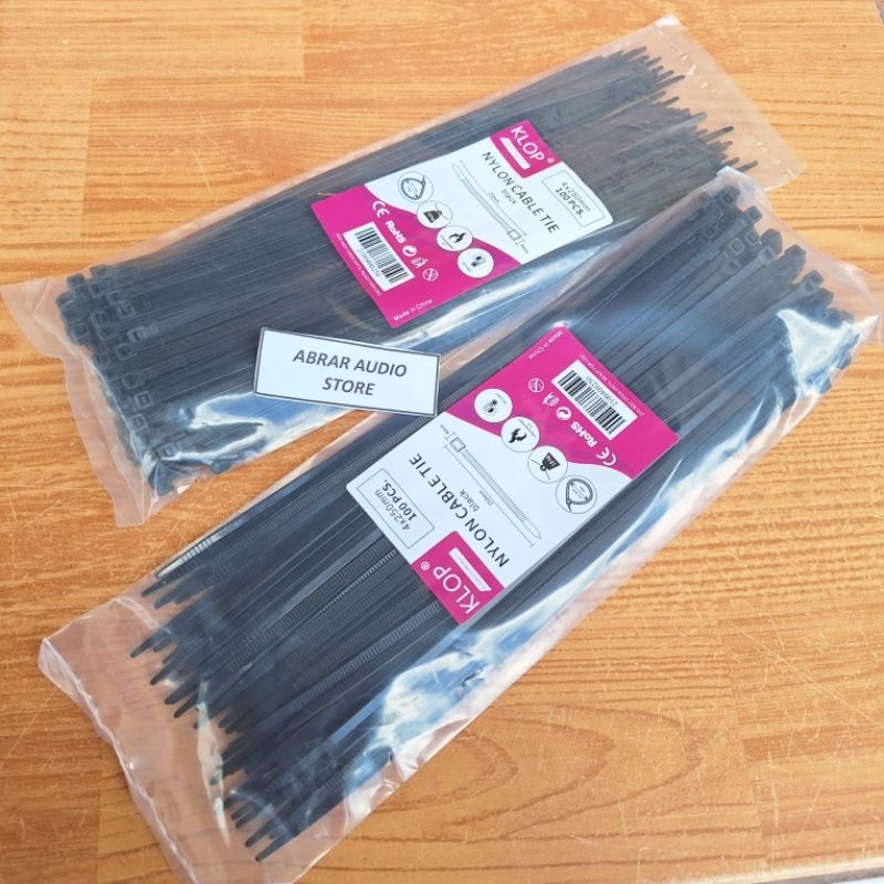 Jual KABEL TIES / TALI KABEL KLOP 25CM 4MM X 250MM ( ISI 100 ) | Shopee ...