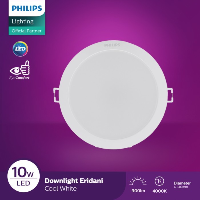 Jual Philips Lampu Downlight ERIDANI 125 10W 40K WH Recessed LED ...