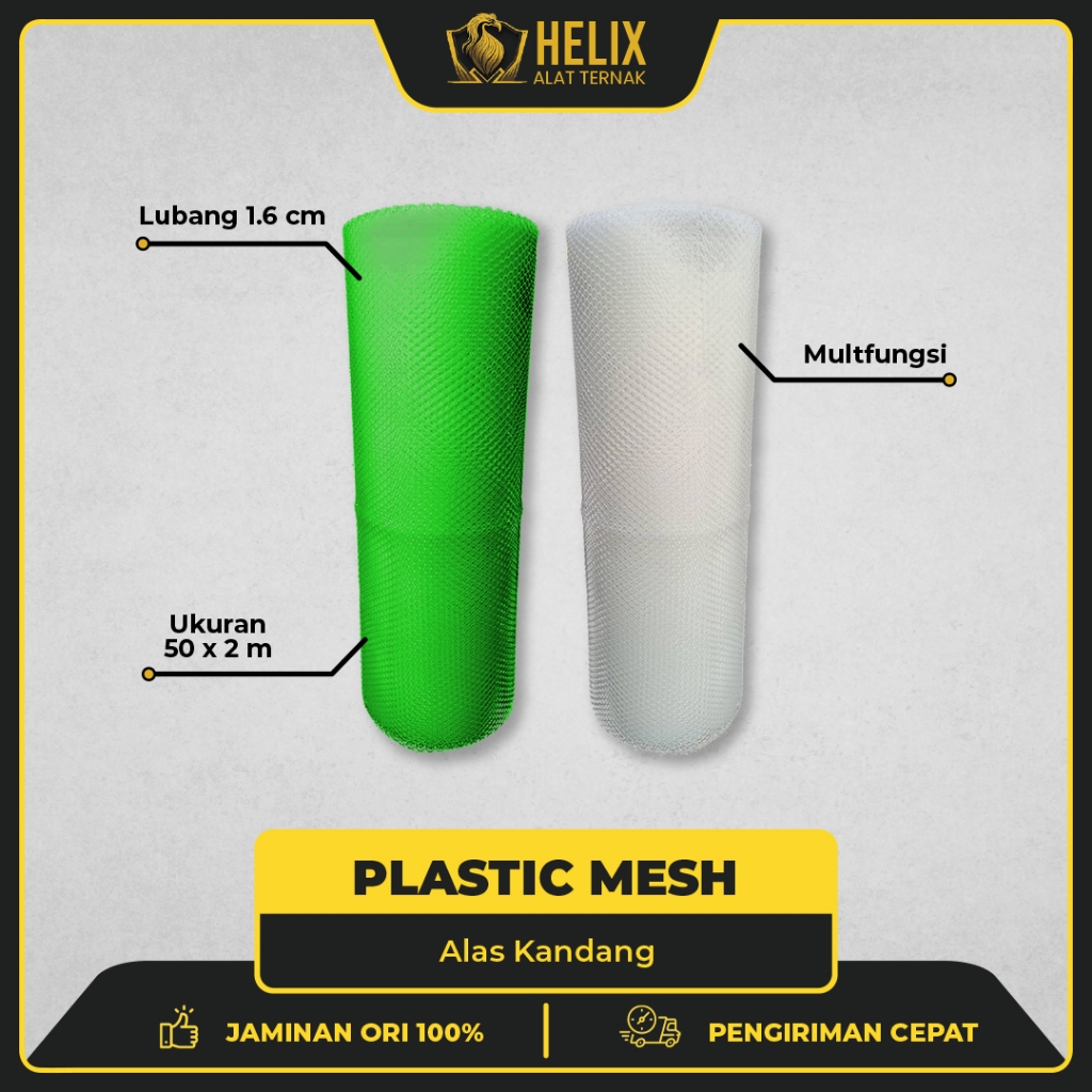 Jual Plastik Mesh Jaring Jala Alas Kandang Lantai Pijakan Ayam 2x50m 1.6 cm | Shopee Indonesia