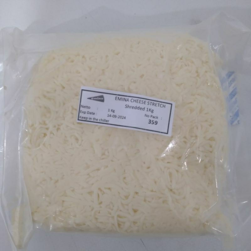 Jual Mozzarella Strecht Parut 1kg / Emina Cheese Shredded | Shopee ...