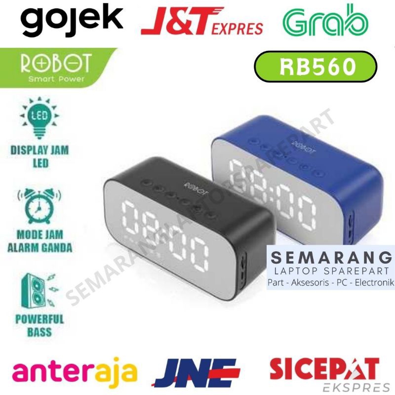 Jual ROBOT RB560 Speaker Jam Alarm Cermin Speker Bluetooth Wireless sepiker | Shopee Indonesia