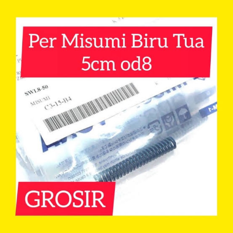Jual Per misumi biru tua 5cm od8 - Mizumi biru tua panjang 5cm od8mm | Shopee Indonesia