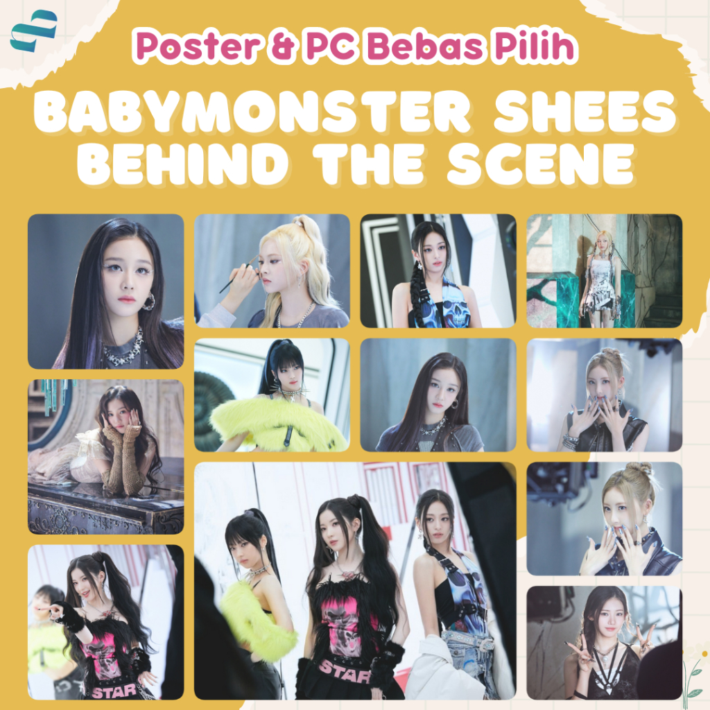 Jual Poster BABY MONSTER SHEESH Behind The Scene | Poster Kpop A4 A5 A6 ...