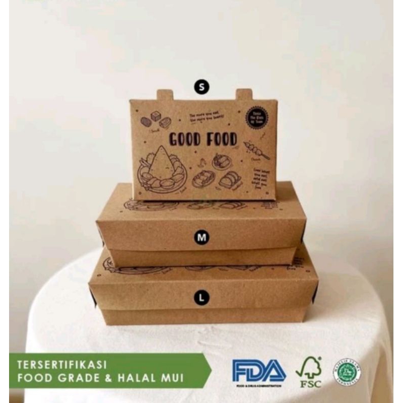 Jual Paper Lunch Box, S ,M, L , XL Desain , Lunch Box Paper, Kemasan ...