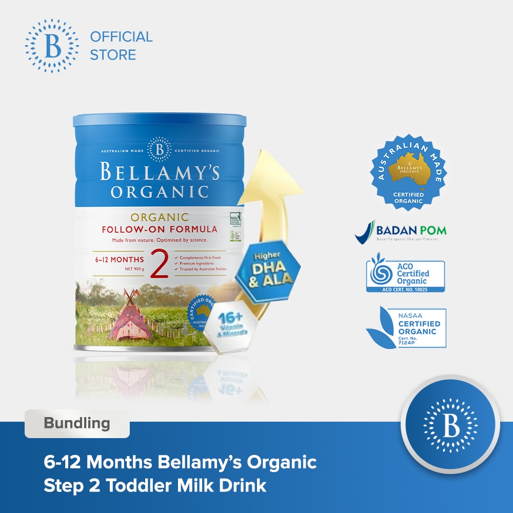 Jual Bellamys - Step 2 Susu Formula Organik Usia 6 - 12 Bulan 900 g ...