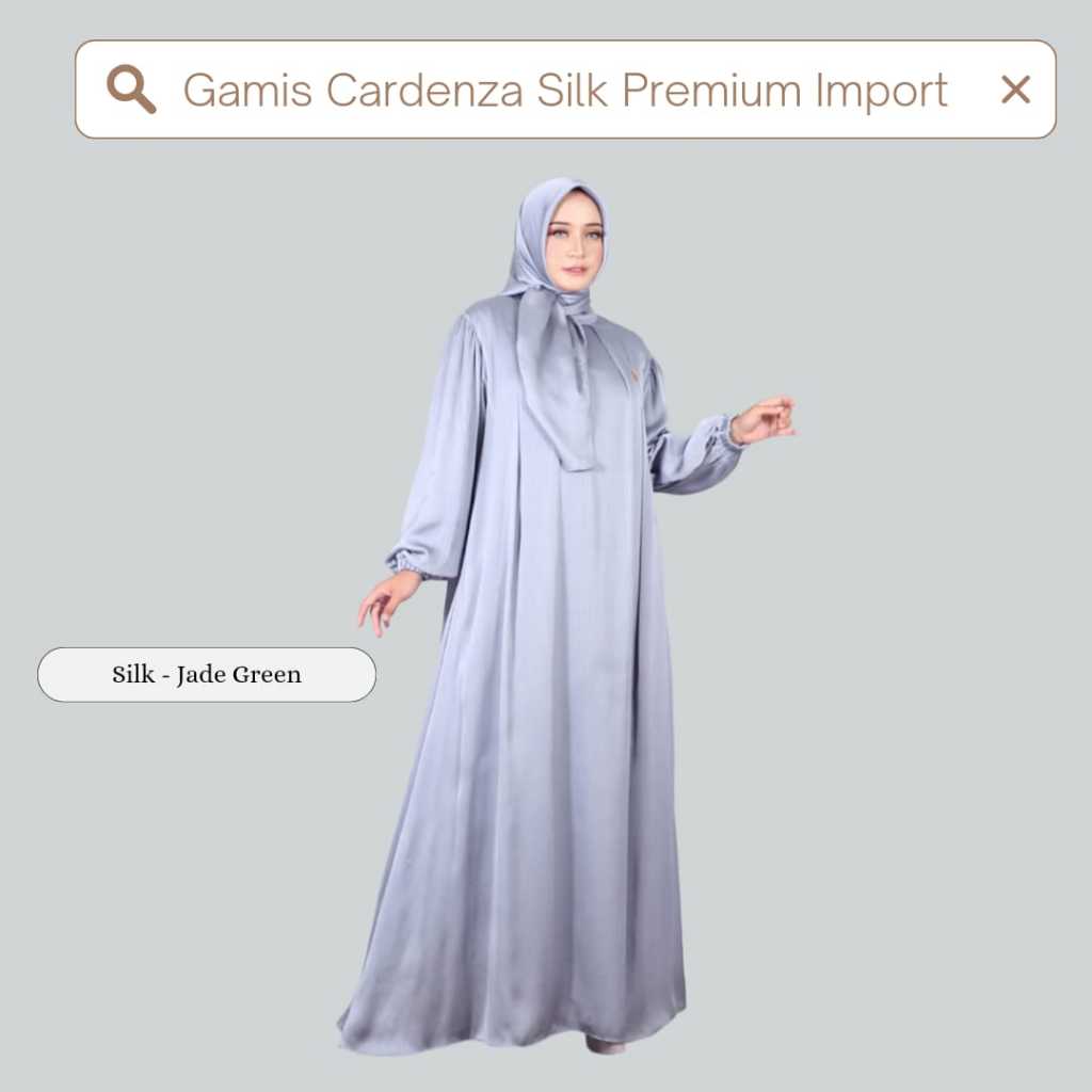 Jual Gamis Cardenza Silk Premium satu set hijab segiempat / Dress Silk ...