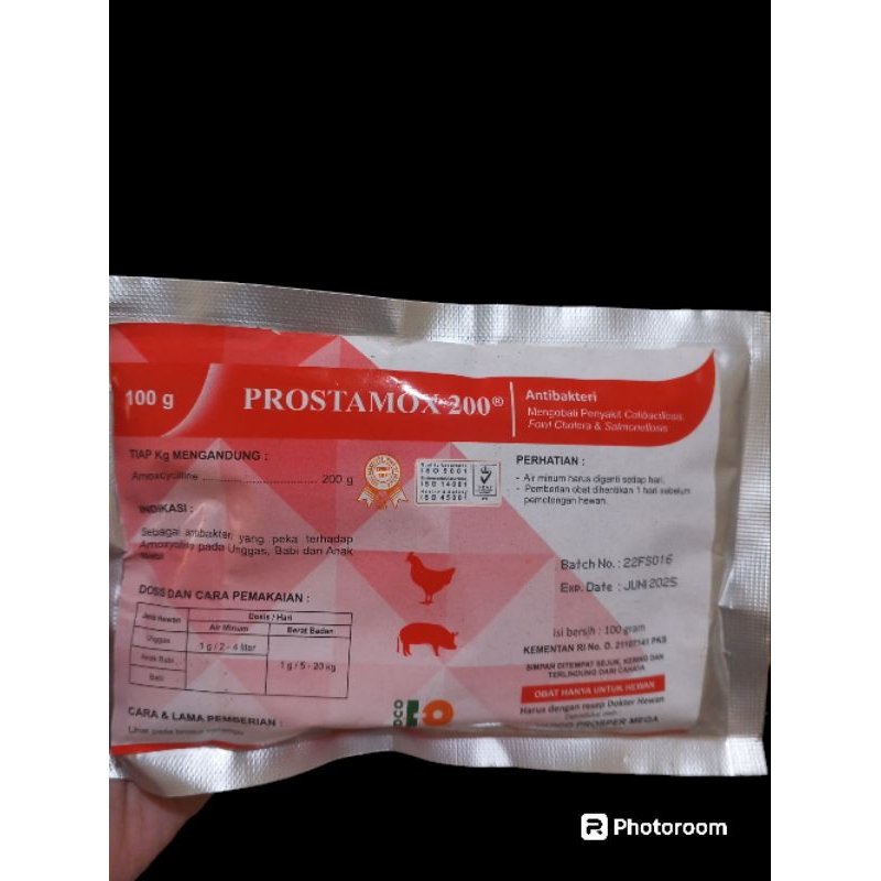 Jual PROSTAMOX 200 amoxycilin unggas antibiotik ayam antibiotik unggas ...