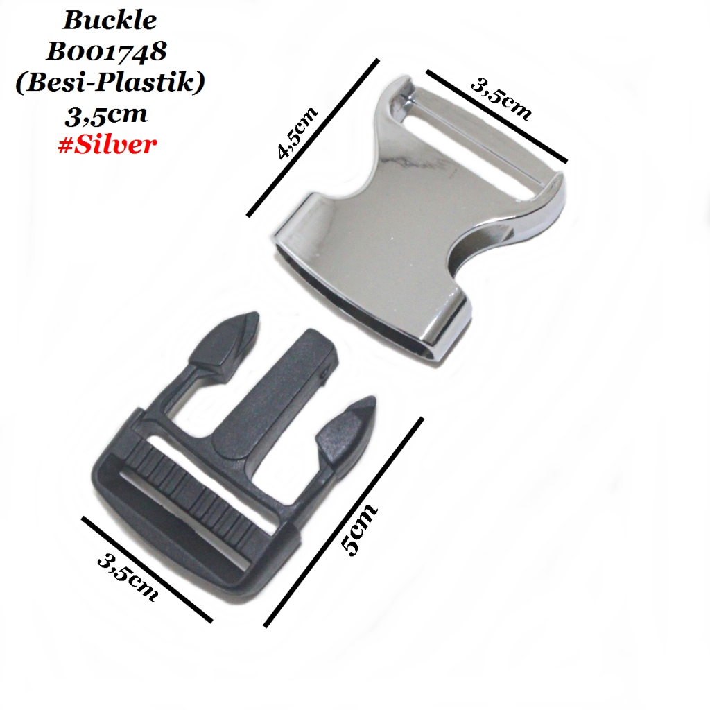 Jual Kander Alloy Buckle Backpack Gesper Kunci Sodok Slot Shiny 3,5cm ...
