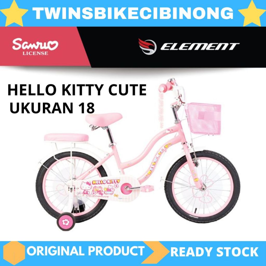 Jual Sepeda Anak 12 16 18 Mini Element Hello Kitty | Shopee Indonesia