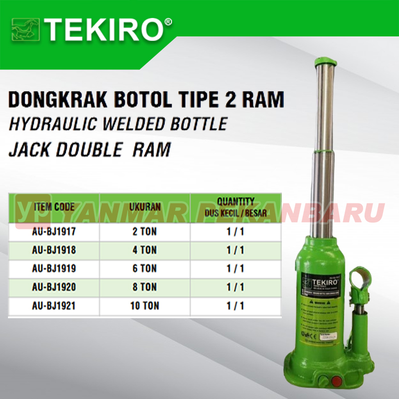 Jual Dongkrak Botol Mobil Kendaraan Tipe 2 RAM ( Ganda ) / Hydraulic ...
