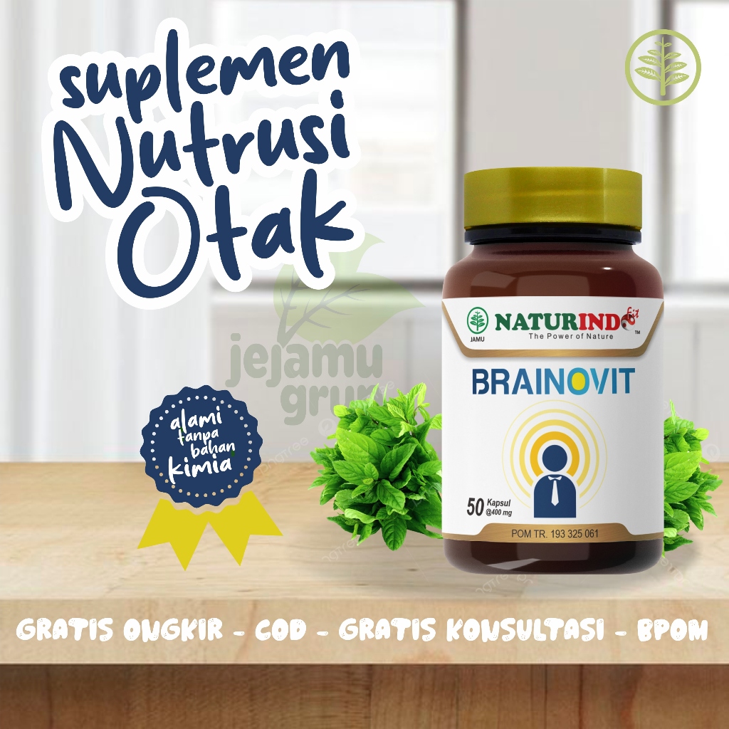 Jual Suplemen Nutrisi Otak Daya Ingat Obat Pintar Alami Vitamin Otak Anak Dan Dewasa BRAINOVIT ...