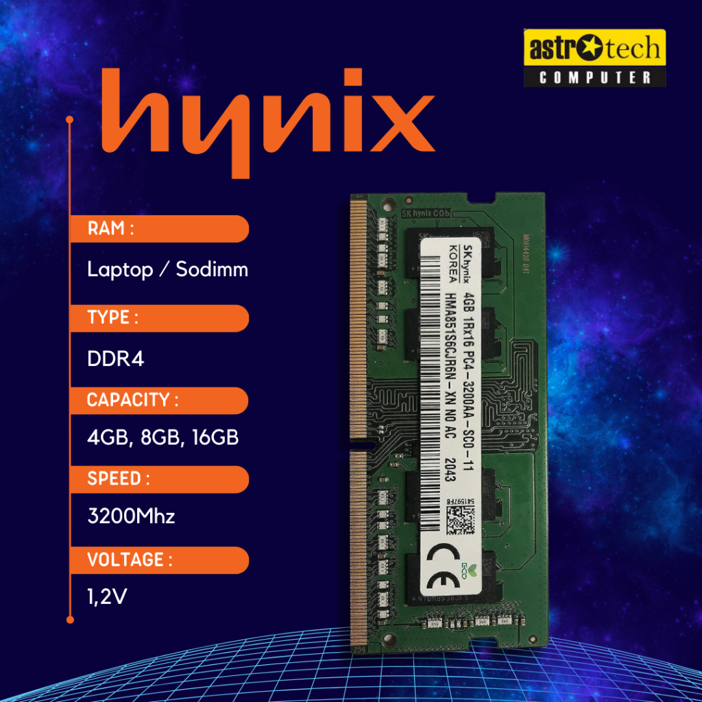 Jual Ram Hynix Laptop Sodimm Ddr4 16gb Ddr4 8gb Ddr4 4gb Pc25600