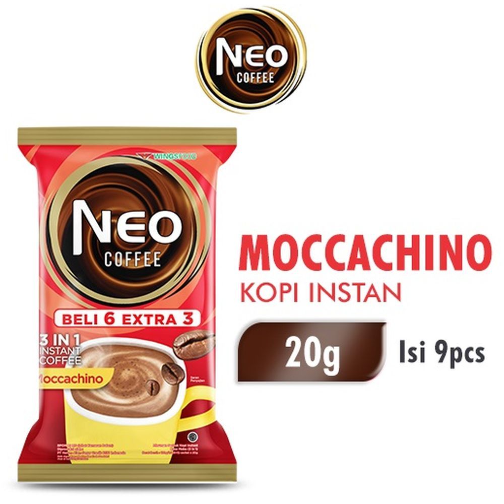 Jual NEO Coffee Kopi Moccachino 3 in 1 Sachet 9 x 20 g | Shopee Indonesia