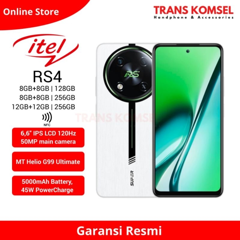 Jual iTel RS4 12GB+12GB/256GB atau 8GB+8GB/256GB atau 8GB+8GB/128GB ...