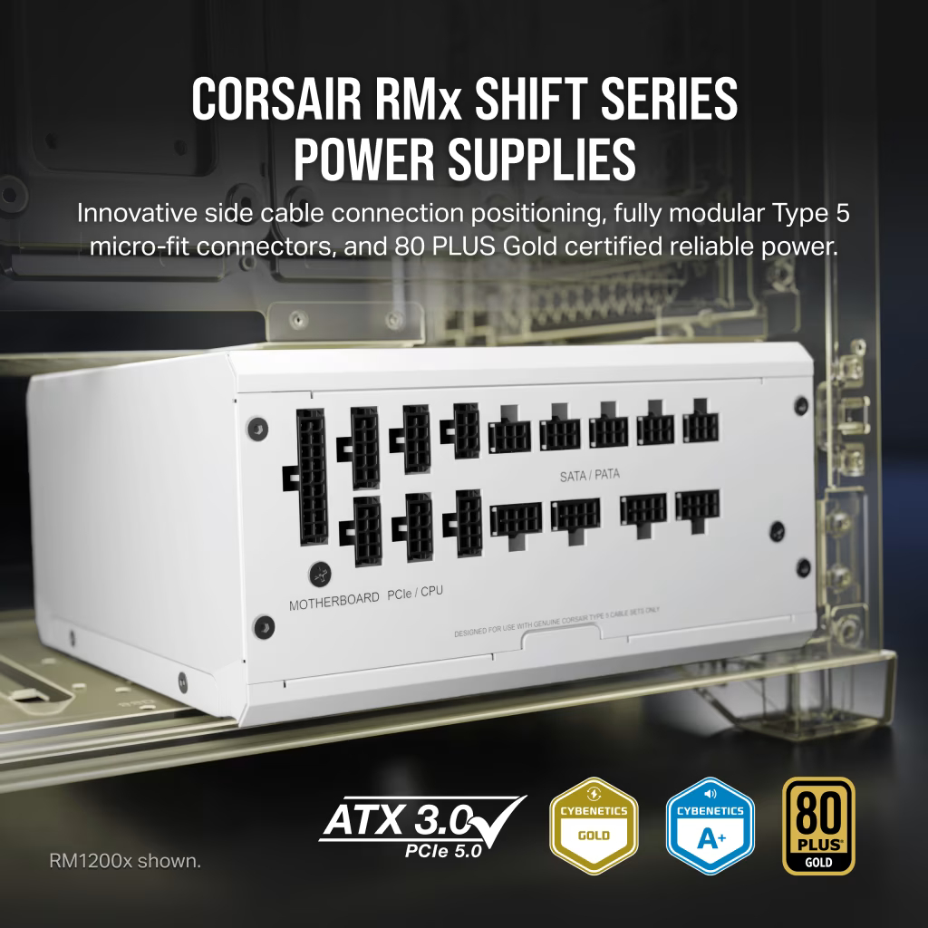 Jual POWER SUPPLY PSU CORSAIR RM750X SHIFT WHITE PCIE5 ATX 3.0 750W 80 ...