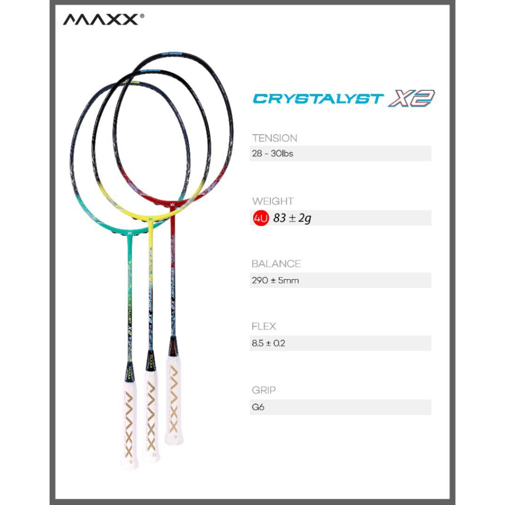 Jual Raket Badminton Maxx Original Crystalist X2 | Shopee Indonesia