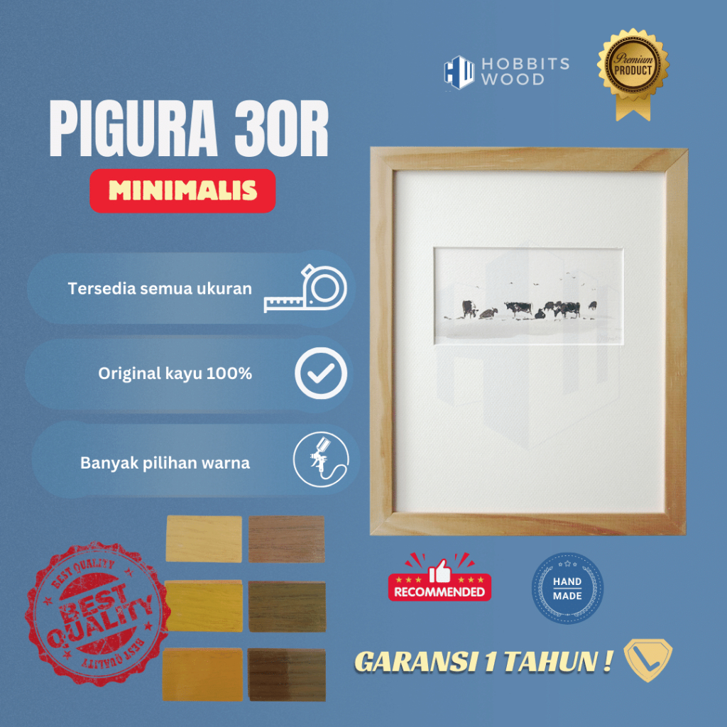 Jual FRAME FOTO 30R / PIGURA KAYU MINIMALIS / BINGKAI KAYU / KERTAS ...