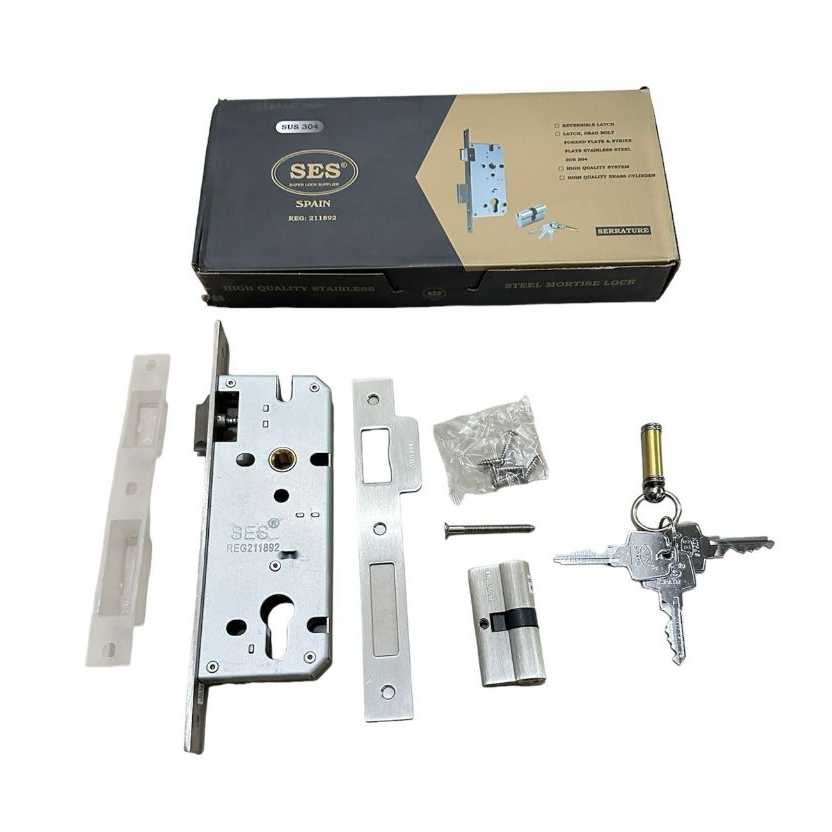 Jual Body Kunci Pintu Kayu / Besi Lidah SES Stainless Steel SUS304 Tipe ...