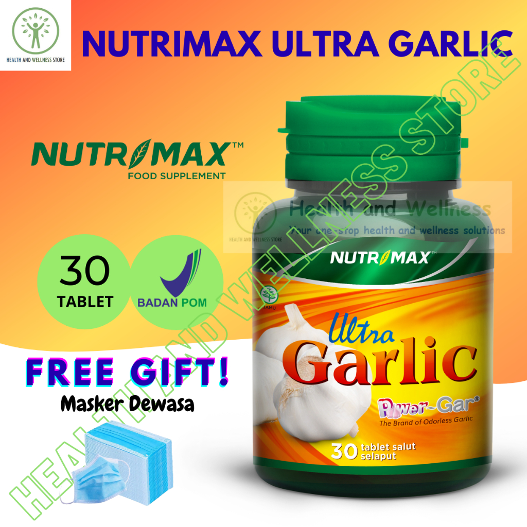 Jual Nutrimax Ultra Garlic 2000 30 Tablet Hipertensi Kardiovaskuler ...