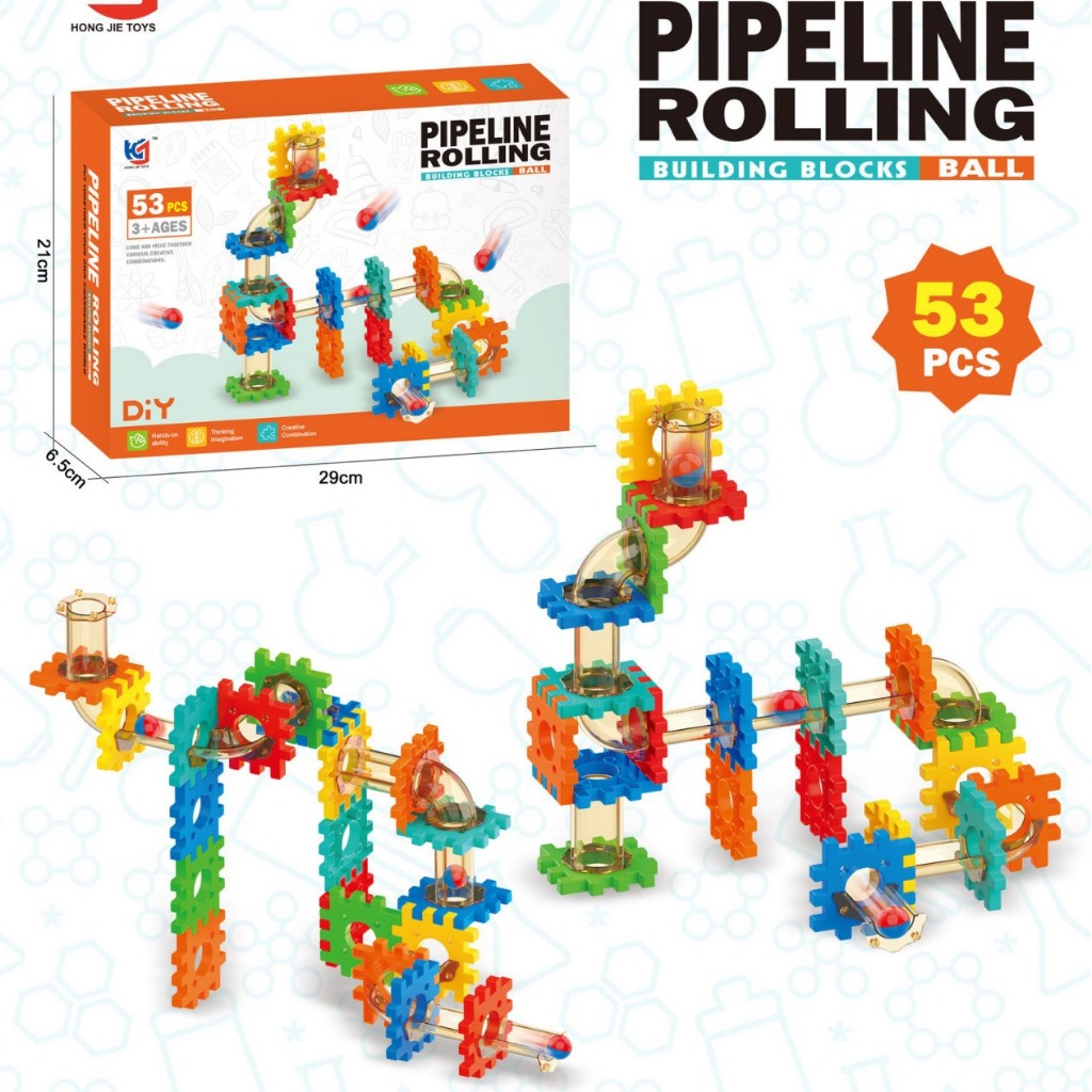 Jual Pipeline Rolling Building Blocks Ball | Mainan Balok dengan Bola ...