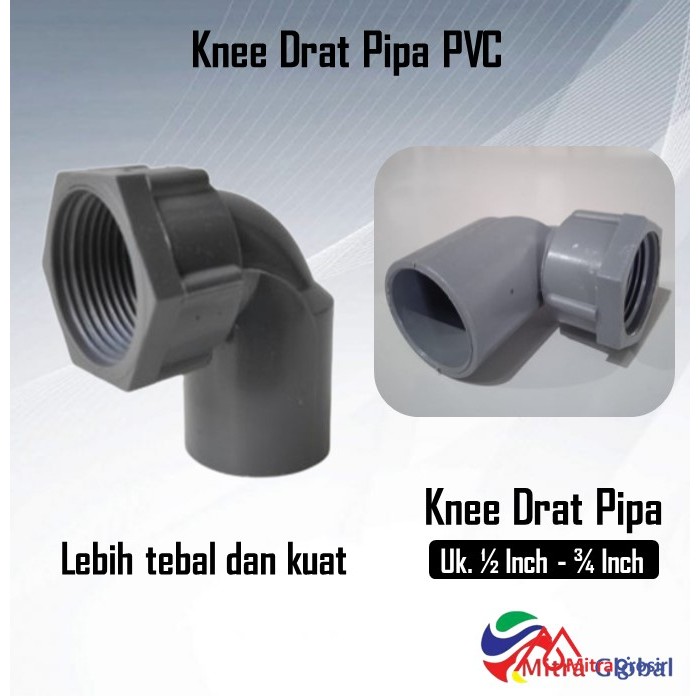 Jual Knee Drat Dalam Faucet Knee PVC TS 1/2” Jaya / KNIE DRAT DALAM 1/2" inch AW PVC / Faucet ...