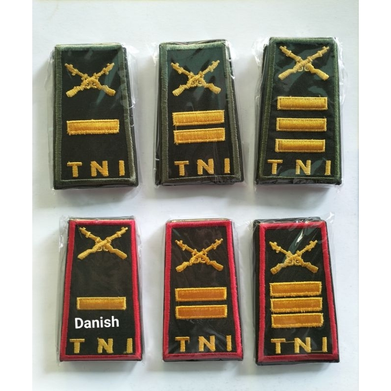 Jual PANGKAT PDH LETDA LETTU KAPTEN INFANTRI TNI AD, PANGKAT PAMA TNI ...