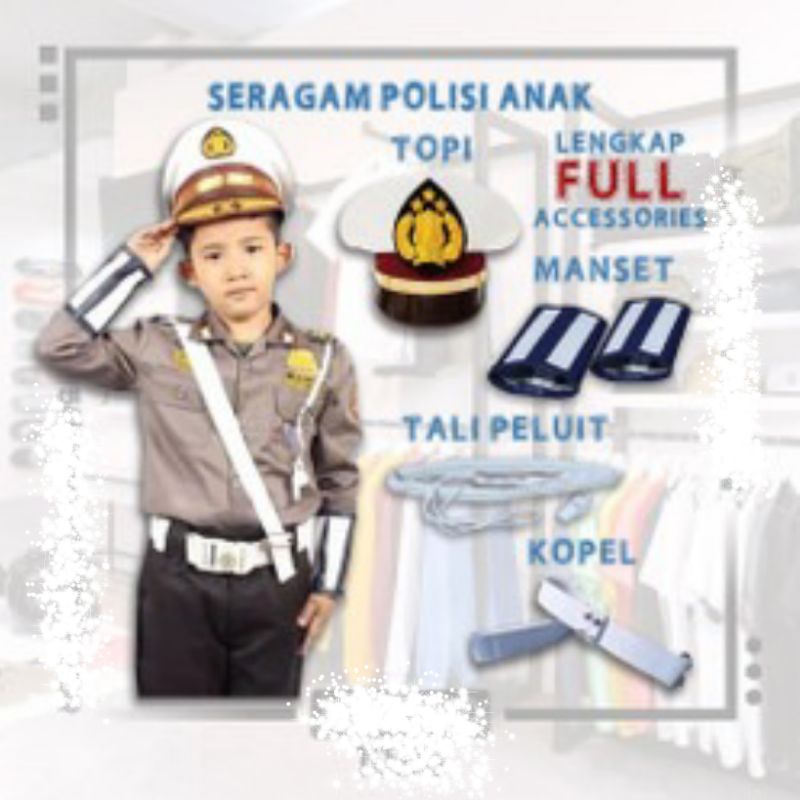 Jual Seragam karnaval Profesi anak | Seragam Profesi Anak polisi ...