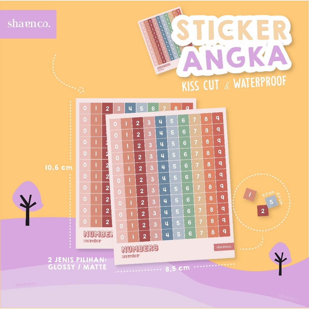 Jual STIKER ANGKA DECO STICKER NUMBERS JOURNAL SCRAPBOOK | Shopee Indonesia