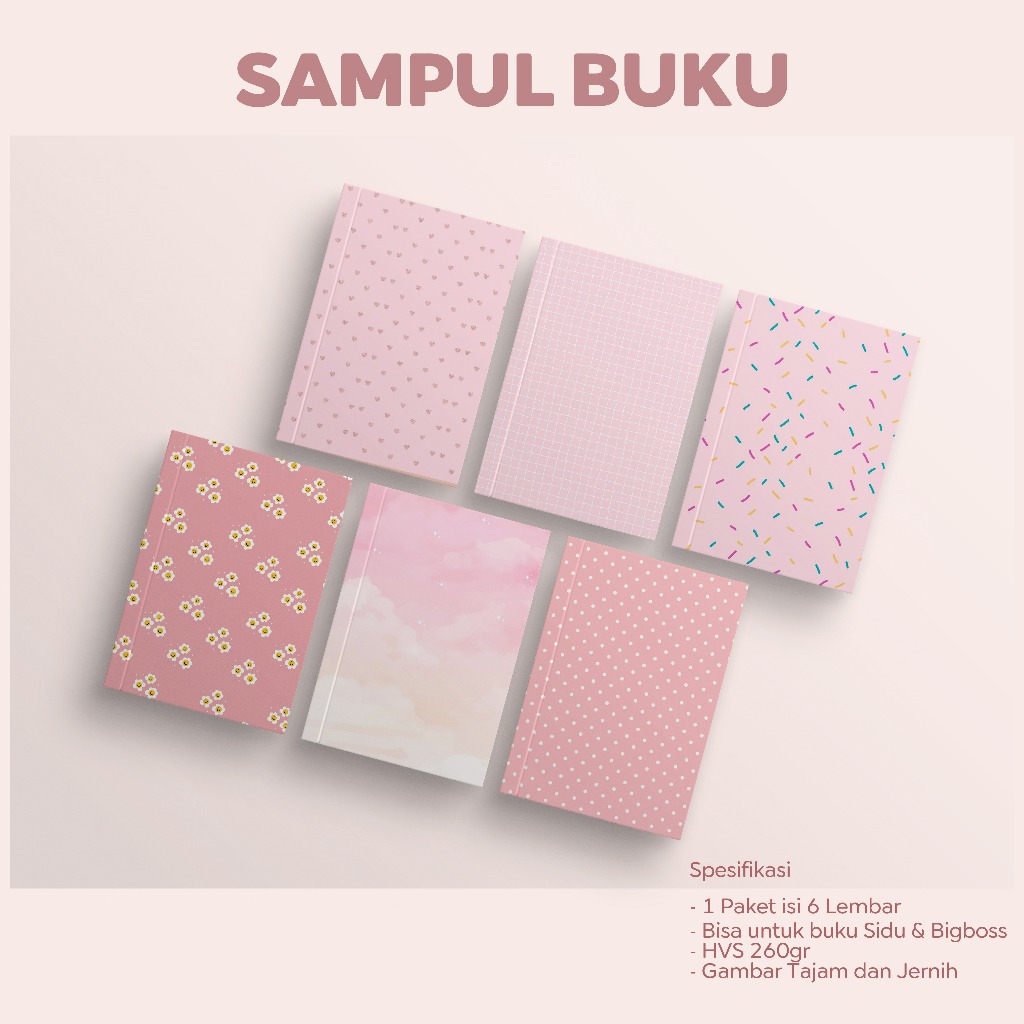 Jual COVER BOOK PINK | SAMPUL BUKU AESTHETIC | SAMPUL BUKU SEKOLAH ...