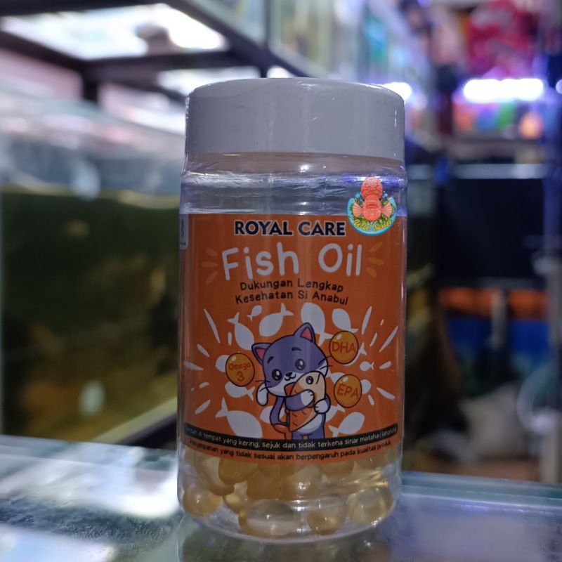Jual MINYAK IKAN 5 BUTIR FISH OIL ROYAL CARE Campur ke Pakan Ikan ...