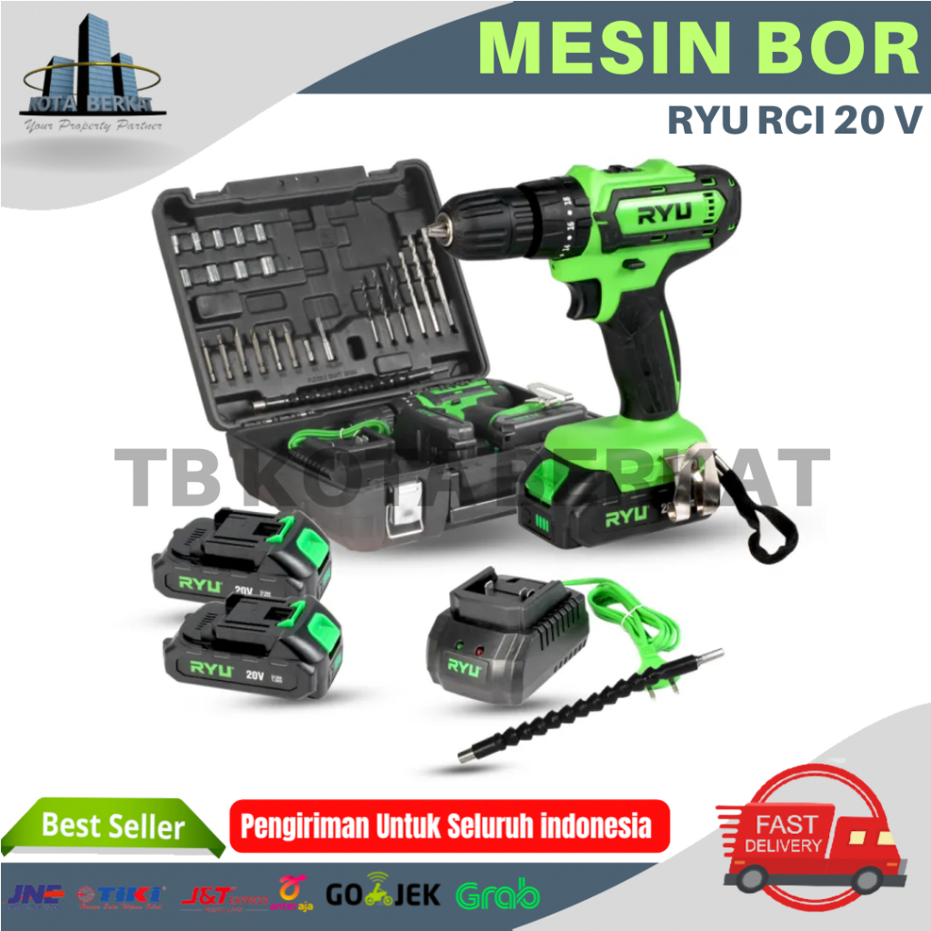 Jual MESIN BOR RYU/ CORDLESS IMPACT DRILL RYU RCI20V RCI 20V MESIN BOR | Shopee Indonesia