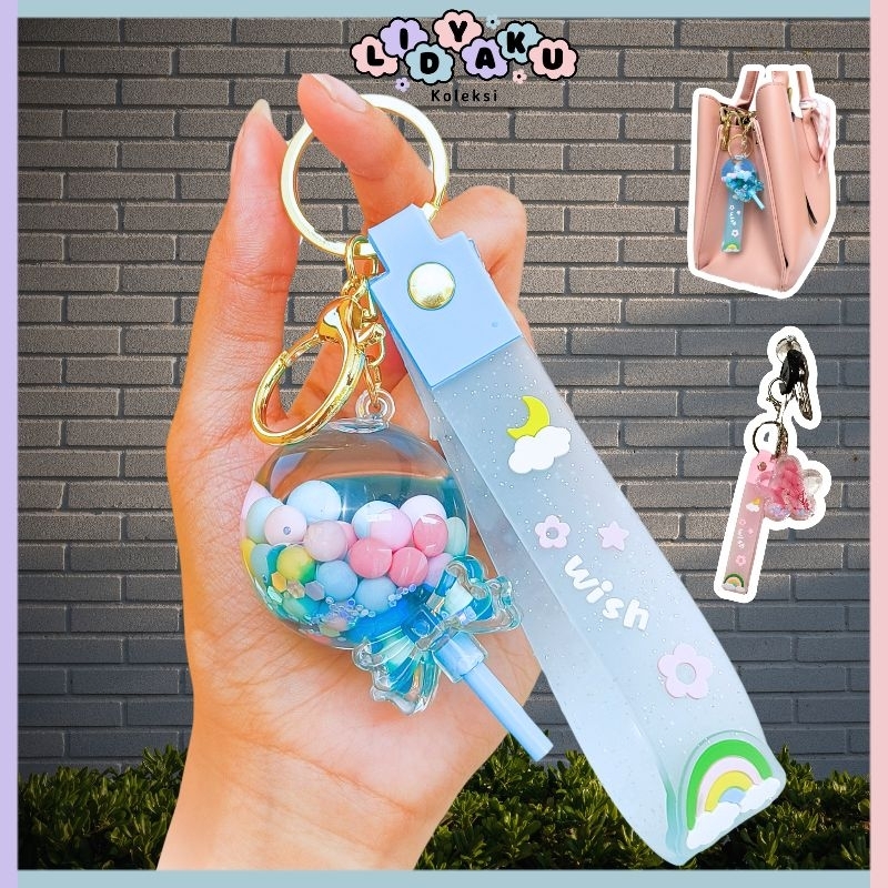Jual Gantungan Kunci Glitter Cair Kunci Mobil Gantungan Kunci Unik Aksesoris Keychain 