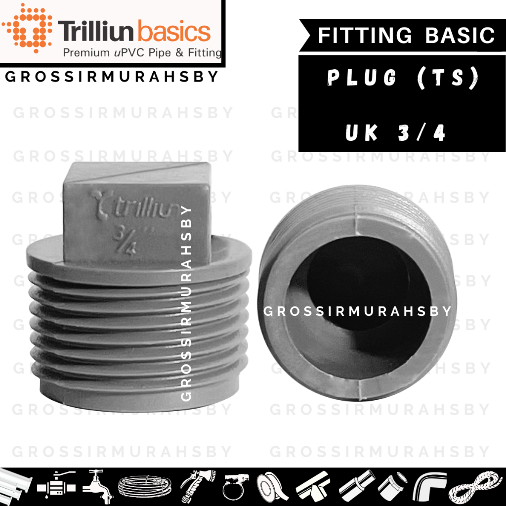 Jual PLUG 3/4 INCHI TRILLIUN TS - TUTUP PIPA DRAT FITTING PVC | Shopee ...