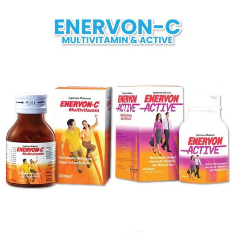 Jual Enervon C Active Botol 30 Tablet Multivitamin | Shopee Indonesia