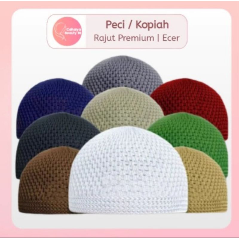 Jual Peci / Kopiah / Kopyah Rajut - Ecer 1pcs