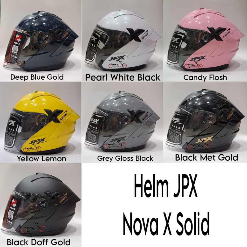 Jual HELM JPX NOVA X SOLID TERLENGKAP | Shopee Indonesia