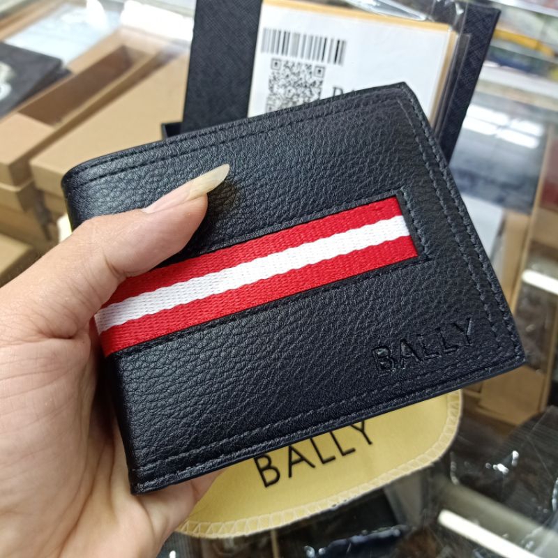 Jual dompet Bally Logo list merah putih dompet kulit pria import ...