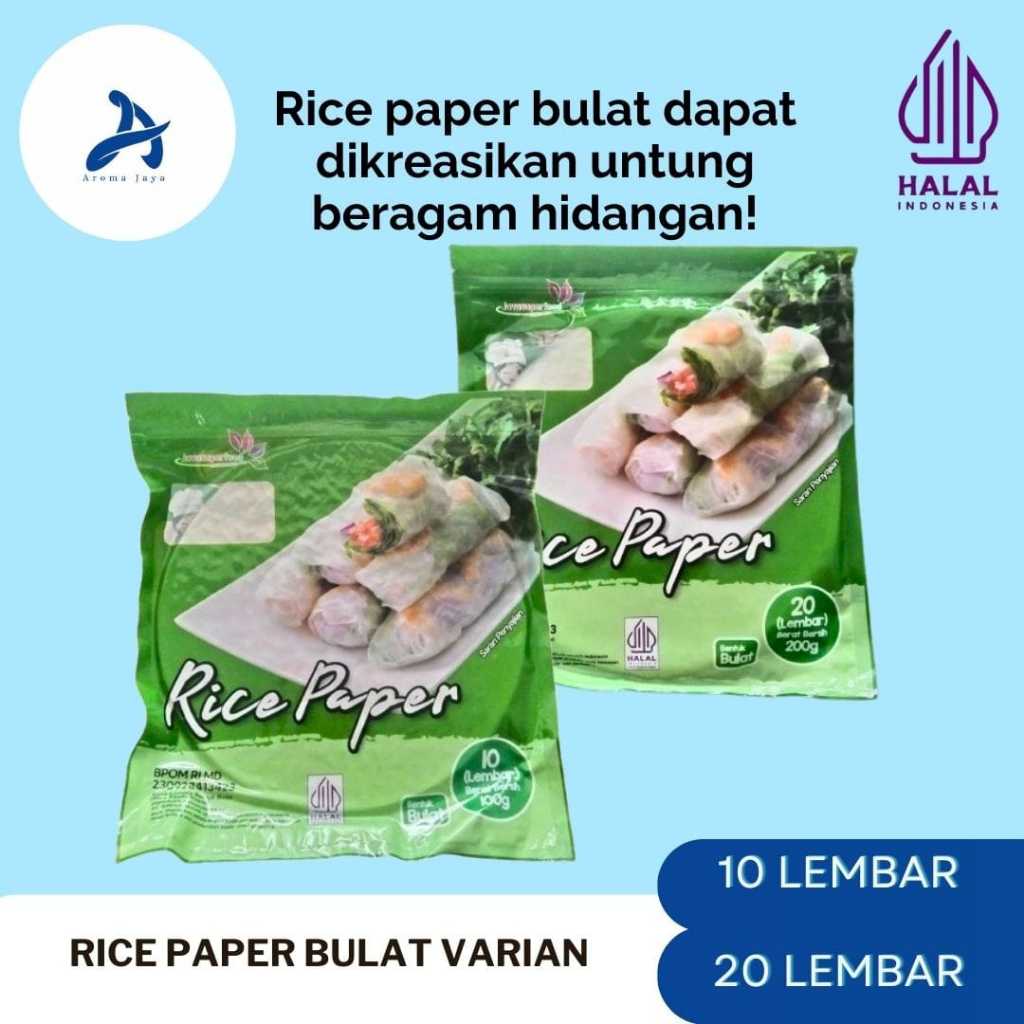 Jual Rice Paper Bulat 100 gr / 200gr (10 / 20 lembar) / rice paper ...