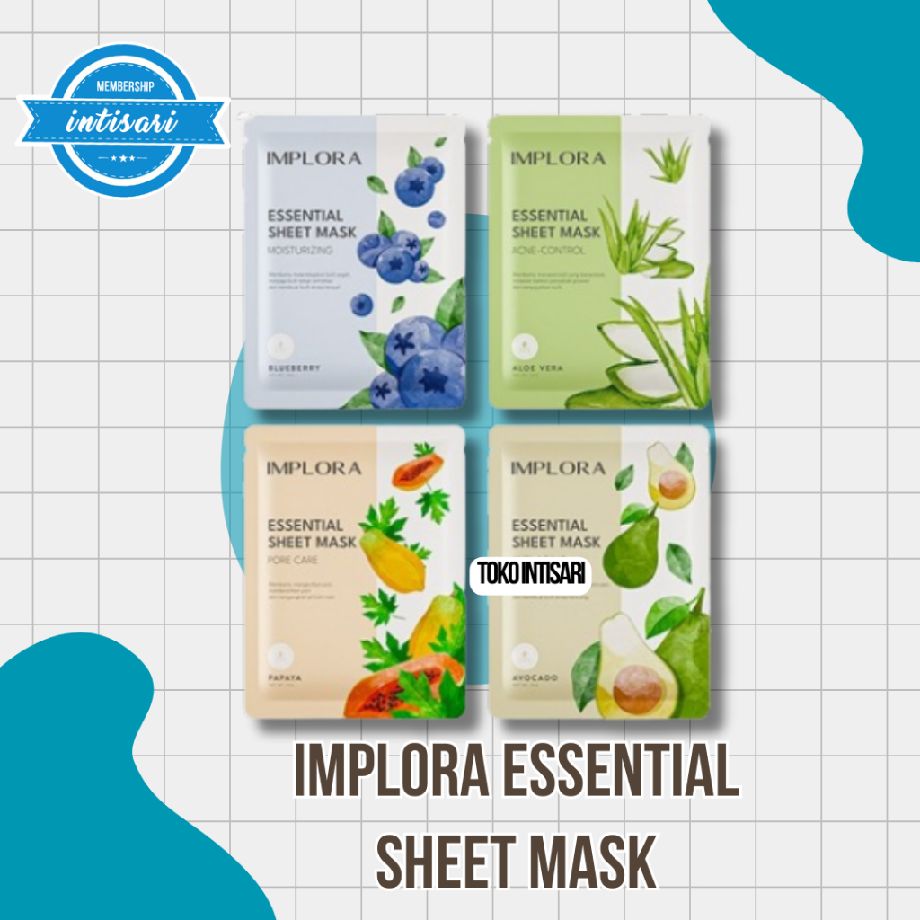 Jual Implora Essential Sheet Mask (PCS) | Shopee Indonesia