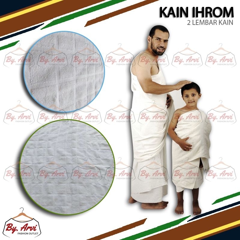 Jual (1 set isi 2 lembar kain) Kain Ihrom Dewasa / Kain Ihram Umroh dan ...