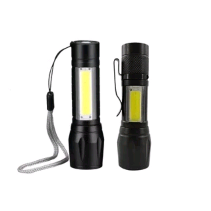 Jual Senter Mini XPE COB LED Zoom Super Terang Swat Police Light Rechargeable / Lampu ...