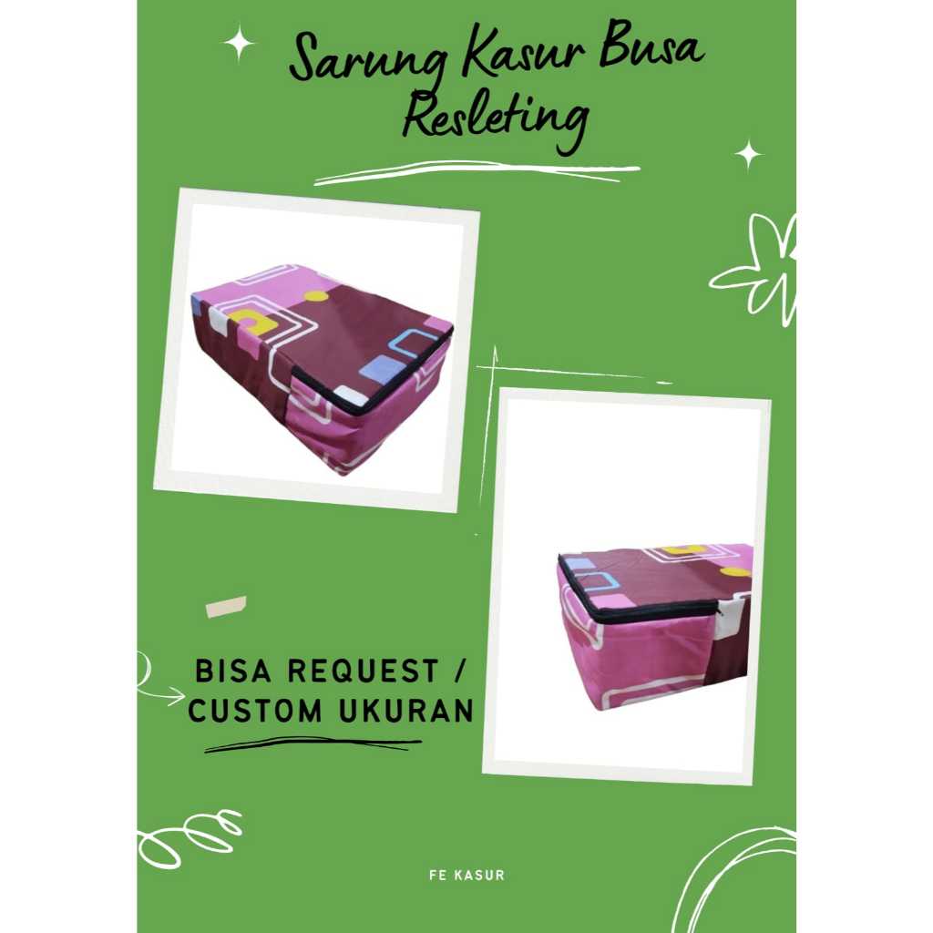 Jual Sarung Kasur Busa/dakron resleting uk 120 x 170/180/200 x 5/10 ...
