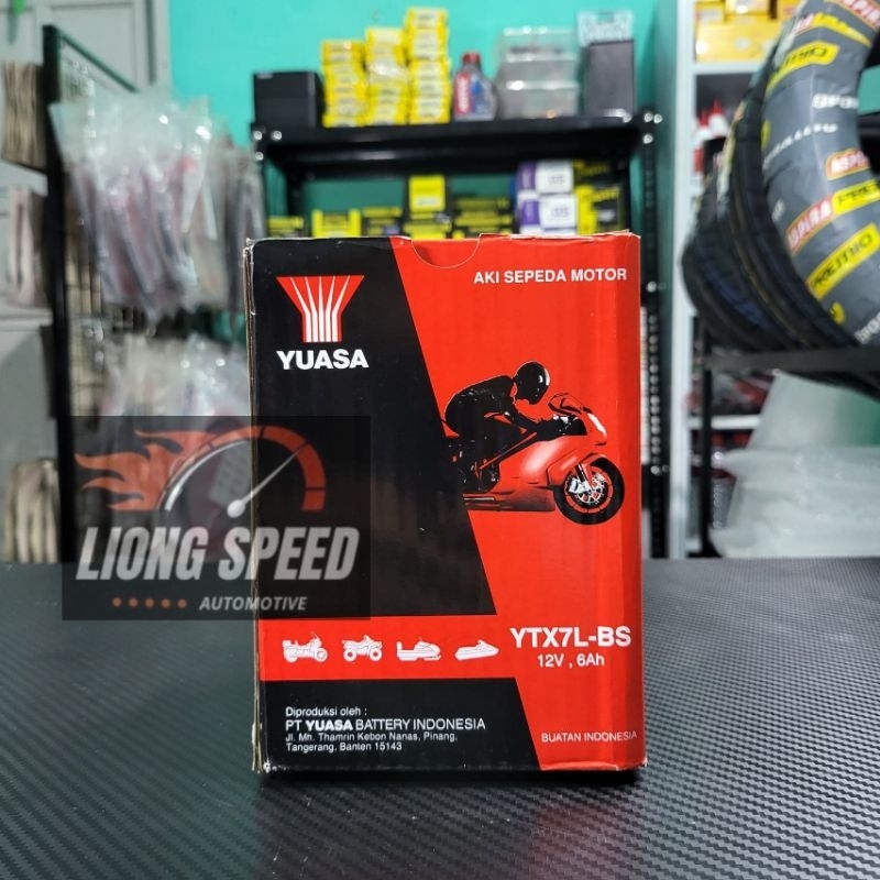 Jual AKI YUASA YTX7L-BS ACCU MOTOR VESPA LX 150 PRIMAVERA LIBERTY GTS 6Ah | Shopee Indonesia