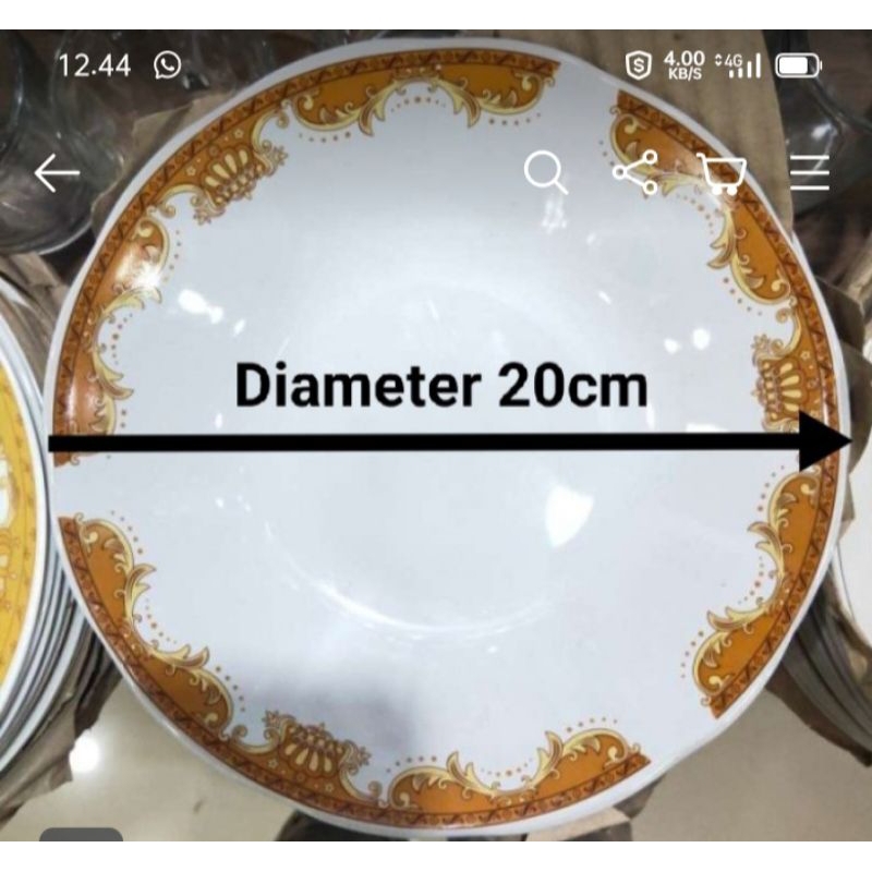 Jual LILIA PIRING KERAMIK MAHKOTA 8 INCI DIAMETER 20 CM HARGA SATU ...